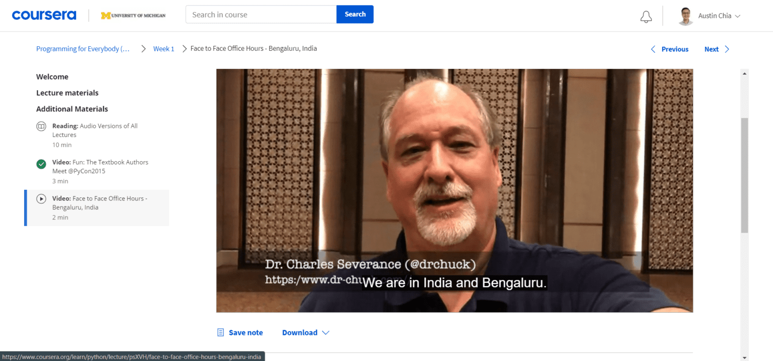 Coursera Python for Everybody: Course Review (2023)